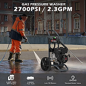 A-iPower PWF2701SH 2700PSI 2.3 GPM Gas Powered Pressure Washer
