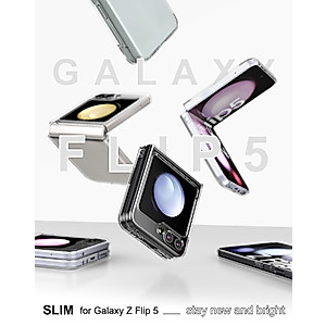 Foluu Case for Samsung Galaxy Z Flip 5, Galaxy Z Flip 5 Phone Case Clear, Hard PC Back Bumper Protective Shockproof Scratch Resistant Case for Samsung Galaxy Z Flip5 5G 2023 (Crystal Clear)