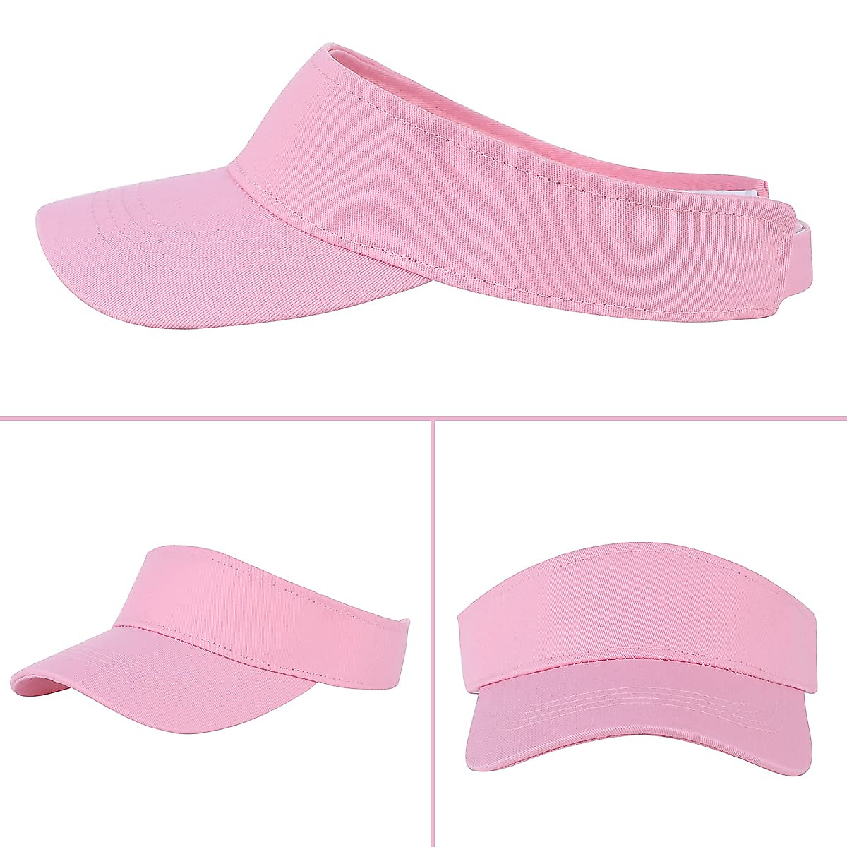 Kids Sun Visor Hat Toddler Baseball Hats Adjustable UV Protection Summer Outdoor Sports Caps for Girls Boys 6-10 Years Old Pink 6-10 T