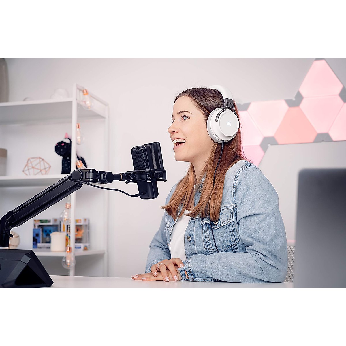 Elgato Pop Filter - Anti-Plosive Noise Shield Eliminates Pops and Hisses, Dual-Layer Steel Mesh with Magnetic Attachment Points, Custom Built for Elgato Wave:1/3, Black