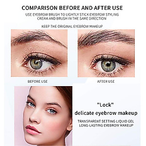 DAGEDA Clear Eyebrow Setting Gel, 4 Pack Brow Fix Gel, Waterproof And Sweat-Proof Eyebrow Repair Liquid Brows Styling Beauty Salon Home Use Makeup, 3.53oz