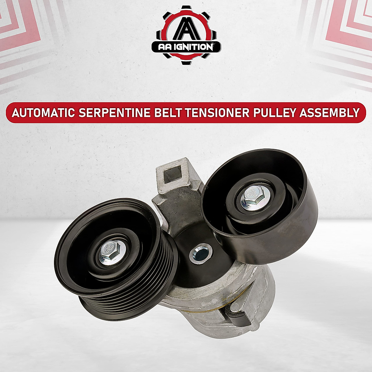 Automatic Serpentine Belt Tensioner Pulley Assembly - Replaces BT50, BT-50 - Compatible with Ford Vehicles - 1997-2003 - E-350 Club Wagon, Econoline, Excursion, F-250 Super Duty - 7.3L V8 Diesel