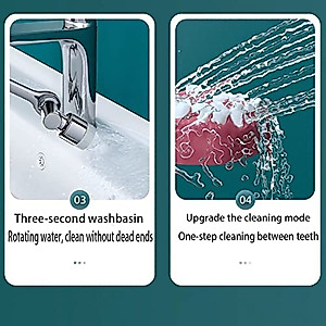Faucet Aerator,1080° Rotating Extender Aerator, Durable Splash Proof Faucet Extender