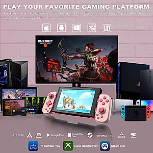 arVin Wireless Gaming Controller for iPhone, iPad, Android, Samsung Galaxy, Tablet, Switch, PS4, PC Gamepad with Hall Effect Joystick/Turbo/6-Axis Gyro/Vibration, Direct Play for Call of Duty, Genshin