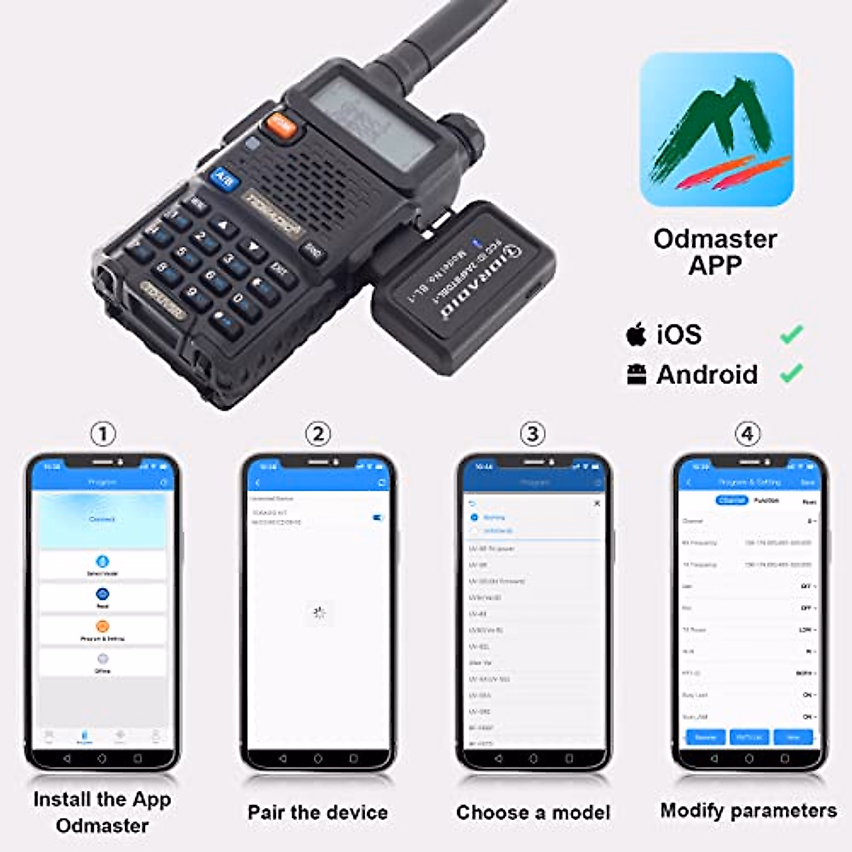 TIDRADIO Ham Radio Wireless Programmer Adapter APP and PC Program for Baofeng UV-5R and Multiple ...