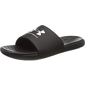 Under Armour Men's Ansa Fixed Strap Slide Sandal, Black (004)/Black, 11