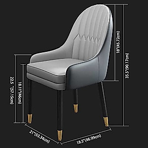BAYCHEER Leather Contemporary Home Side Chair Parsons Chair of 21'' Wide Chairs - Black-White Set of 4