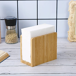 Napkin Holder Bamboo Vertical Napkin holder Wooden Napkin Holder, Natural Bamboo Wood Strong and Waterproof, Napkin Holder For Table, Kitchen and Countertops