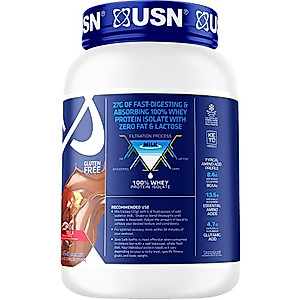 USN Supplements Zero Carb IsoPro 100% Whey Protein Isolate Powder - Keto Friendly, Sugar Free and Low Calorie, WheyTella, 1.7 Pounds