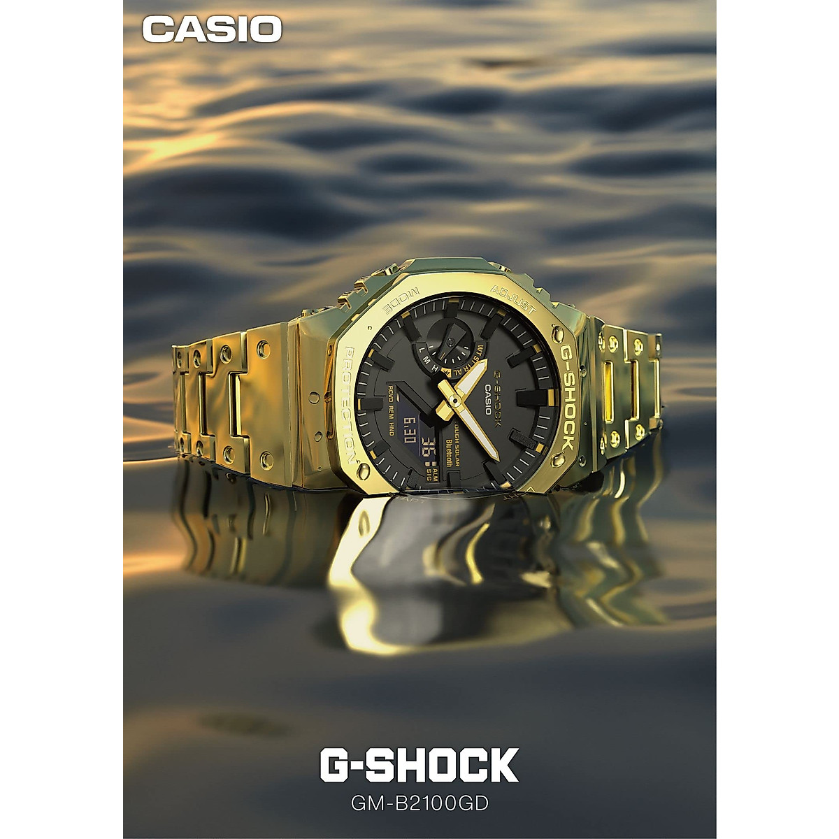 Casio GM-B2100GD-9AJF [G-Shock (G-Shock) Full Metal Model with Smartphone Link GM-B2100 Yellow Gold Color Model] Watch Japan Import March 2023 Model