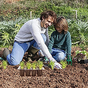 Fohil 10 Pack Seed Starter Tray, Seed Starter Kit with Adjustable Humidity Dome, Base Garden Tray for Seeds Germination Growing Starting 120 Cells