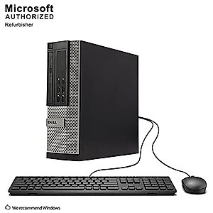 Dell Optiplex 9020 SFF Computer Desktop PC, Intel Core i5 Processor, 16 GB Ram, 2 TB Hard Drive, WiFi, Bluetooth 4.0, DVD-RW, Dual 19 inch LCD Monitors Windows 10 Pro (Renewed)
