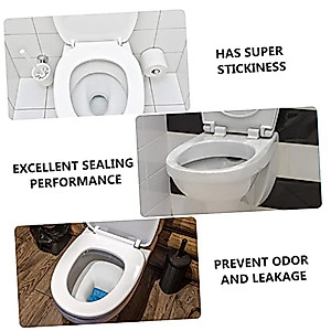 OSALADI 1pc Toilet Seal Sealing Washers Toilet Tank Seal Toilet Bowl Ring Seal Closestool Ring Toilet Seat Replacement Gasket Toilet Seat Seal Rings Toilet Seat Fixing Bolts Clay Hinge