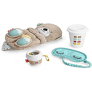 Fisher-Price Soothe 'n Snuggle Otter, Portable Plush Soother with Music, Sounds, Lights and Breathing Motion