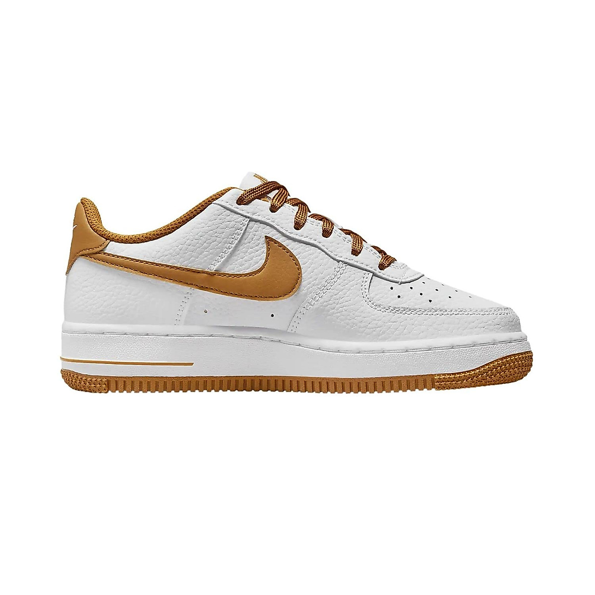 Nike Air Force 1 GS White/Desert Ochre Size 6.5 6.5 Big Kid