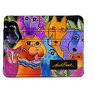 Monarque RFID Slim Wallet Laurel Burch Signature Collection (Laurel Burch Dogs And Doggies)