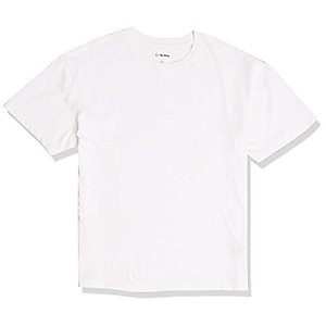 The Drop Women's Lydia Short Sleeve Loose Drop Shoulder Jersey T-Shirt , White, S