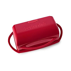 Better Dish Flip-Top Butter Dish without Spreader (Red)