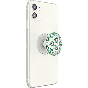 PopSockets Plant-Based Phone Grip with Expanding Kickstand, Eco-Friendly PopSockets for Phone - Translucent 8 Bit Frogs