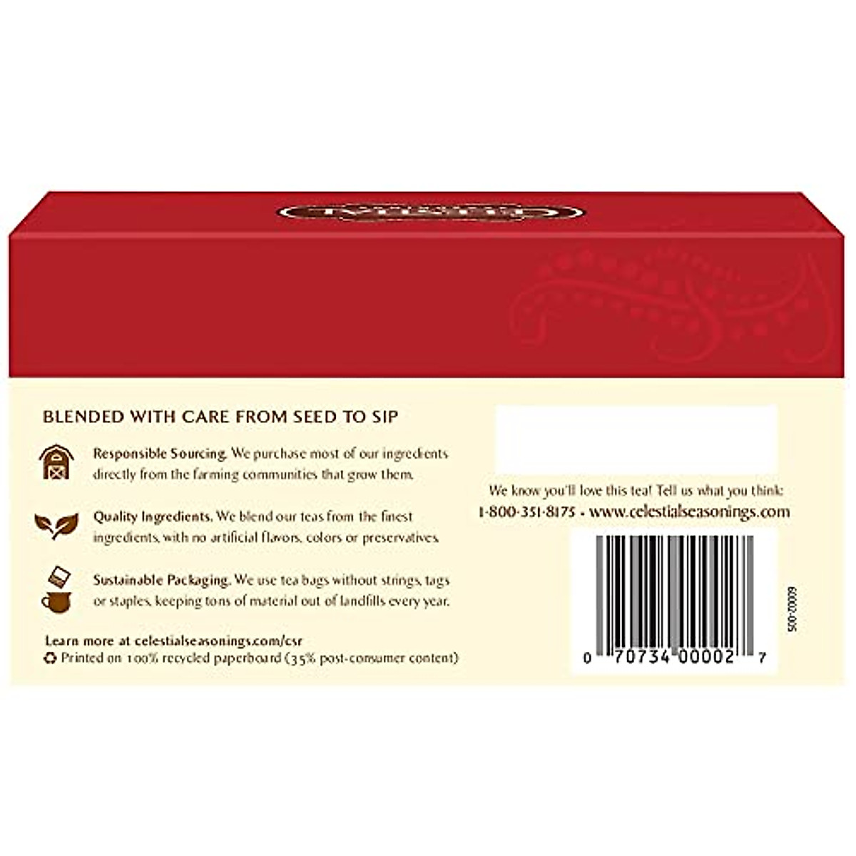 Celestial Seasonings Tea Caffeine Free Herbal Tea, Red Zinger 20 ea (Packs of 3)