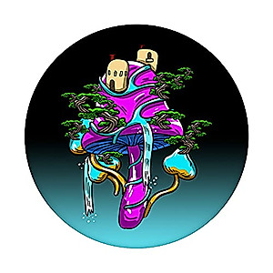Mystic Mushroom Grounds Trippy Psychedelic Magic Shroom PopSockets Swappable PopGrip