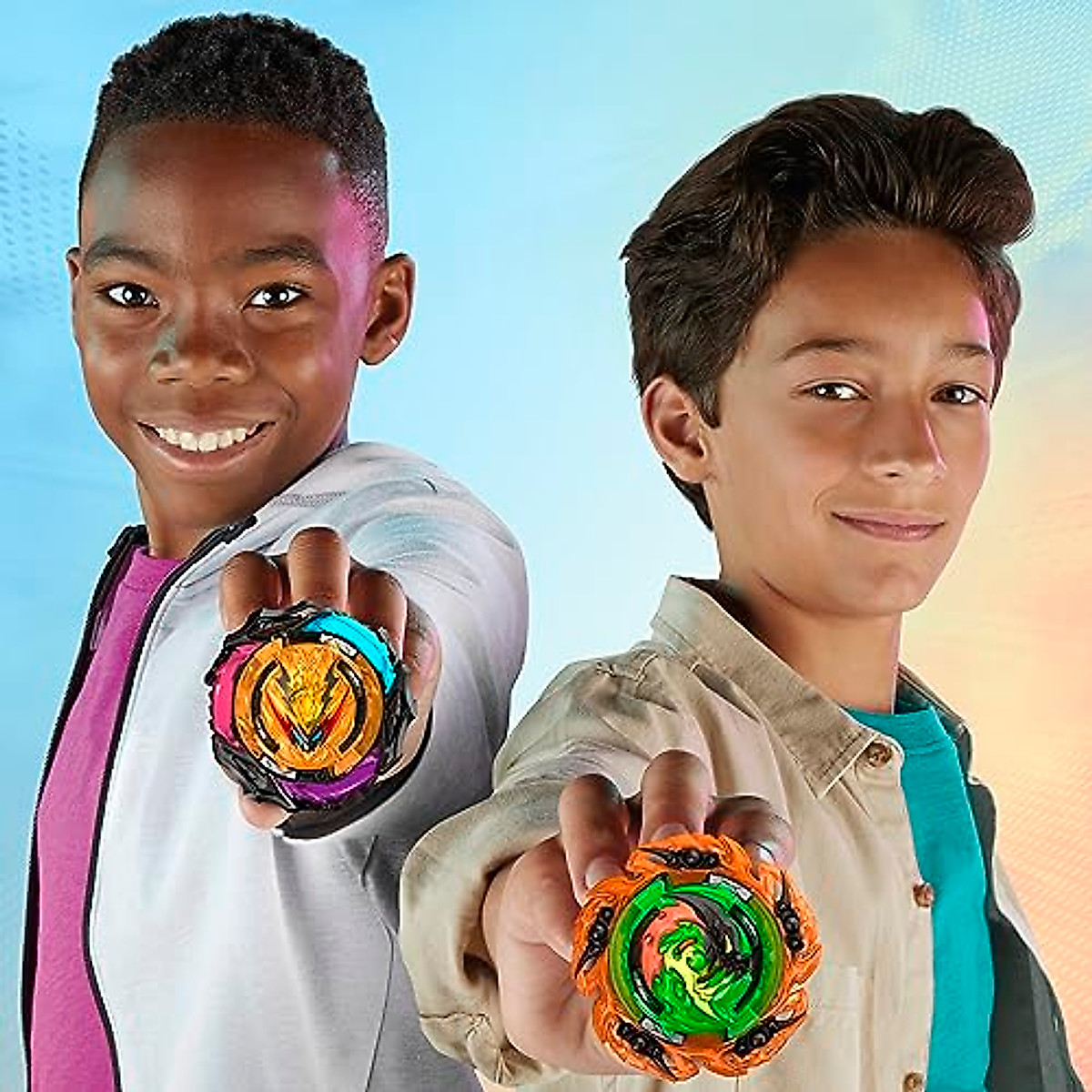 Beyblade Burst QuadStrike Light Ignite Battle Set Stadium, 2 Spinning Tops, and 2 Launchers, Toys for 8 Year Old Boys & Girls & Up (Amazon Exclusive)