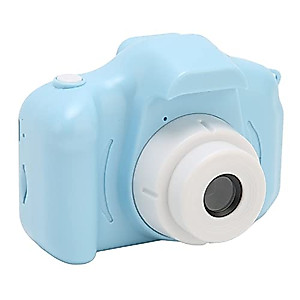 Kids Digital Camera Digital Video Cameras Multi Mode Filter Front Rear 8MP Cute Toddler Camera with Lanyard 32G Memory Card Blue