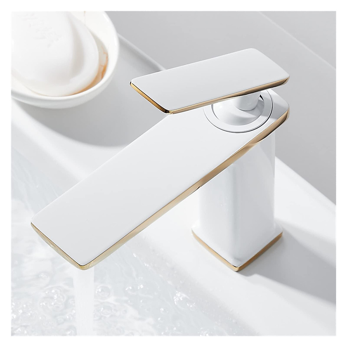 JEMITA High end Basin Faucet Bathroom Sink hot and Cold Water Mixer Crane Deck Installation Single Handle Hole Bathtub Kitchen Faucet (Color : C)