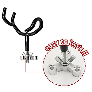 4PCS Sure Grip Steel 20 Degree Angle Rod Holder with Mounting Base Fishing Rod Holder for Boat, Ship, Yacht and More for Fishing Lovers