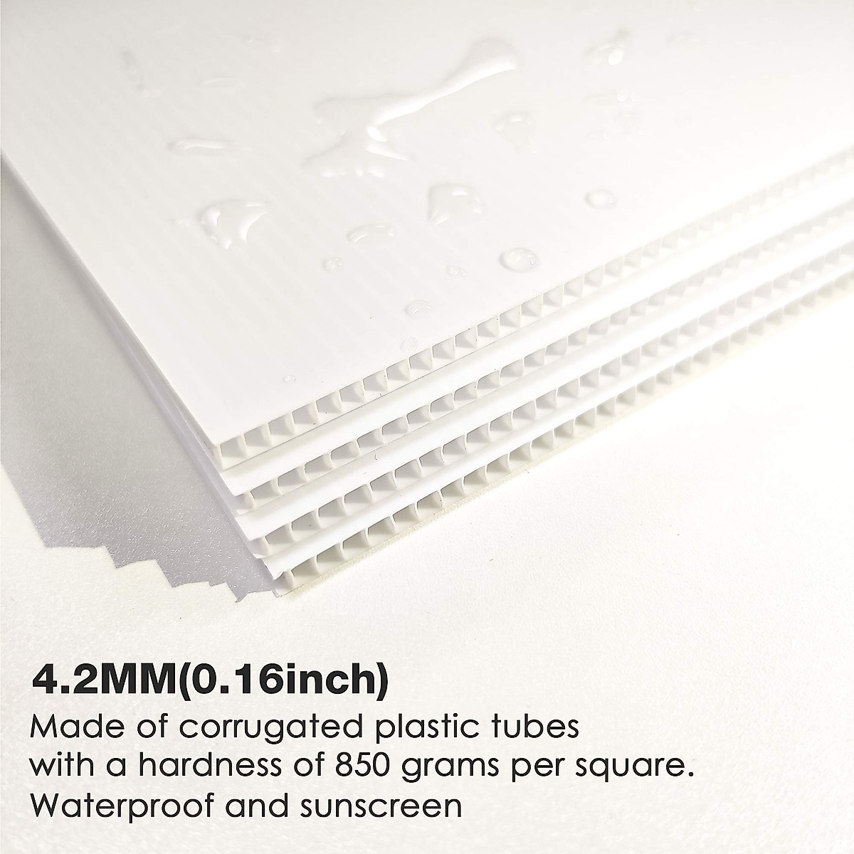 Blank Yard Lawn Signs, 4 Pack 18 x 12 Inches White Plastic For Happy Birthday,Garage Sale, Rent, Guidepost Decorations, Blank Lawn Signs With Stakes