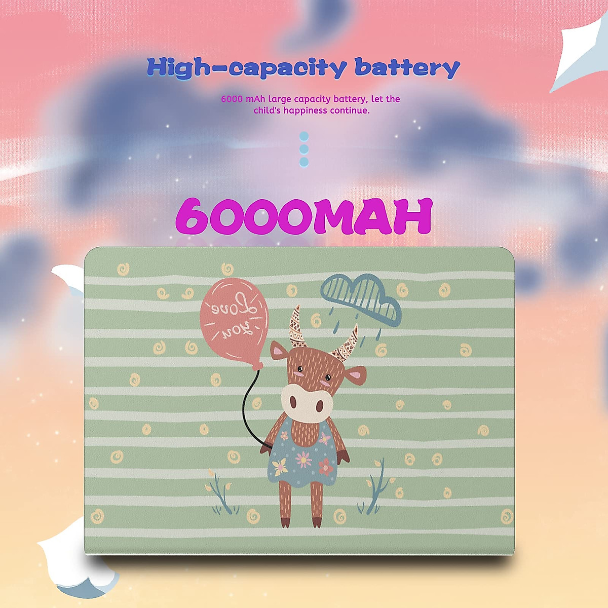 ATOZEE Kids Tablet, 10 Inch Tablet, Android Kids Tablet, WiFi Bluetooth Dual Camera Safety Eye Screen, Parental Control App, 32GB ROM 2GB RAM Quad Core CPU, with Cartoon Tablet Protective Cover.