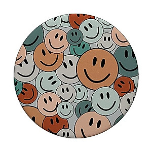 indie pastel pretty aesthetic cute trippy swirl smile face PopSockets Standard PopGrip