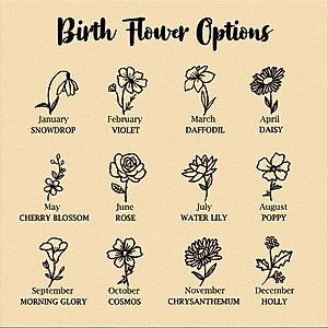 Custom Engraved Birth Flower Rings for Women Mothers 360 Rotating Spinner Ring Stainless Steel Personalized 1-13 Birth Month Flowers Ring for Her Mom Grandma Gift Fidget Rings Anxiety Worry Rings