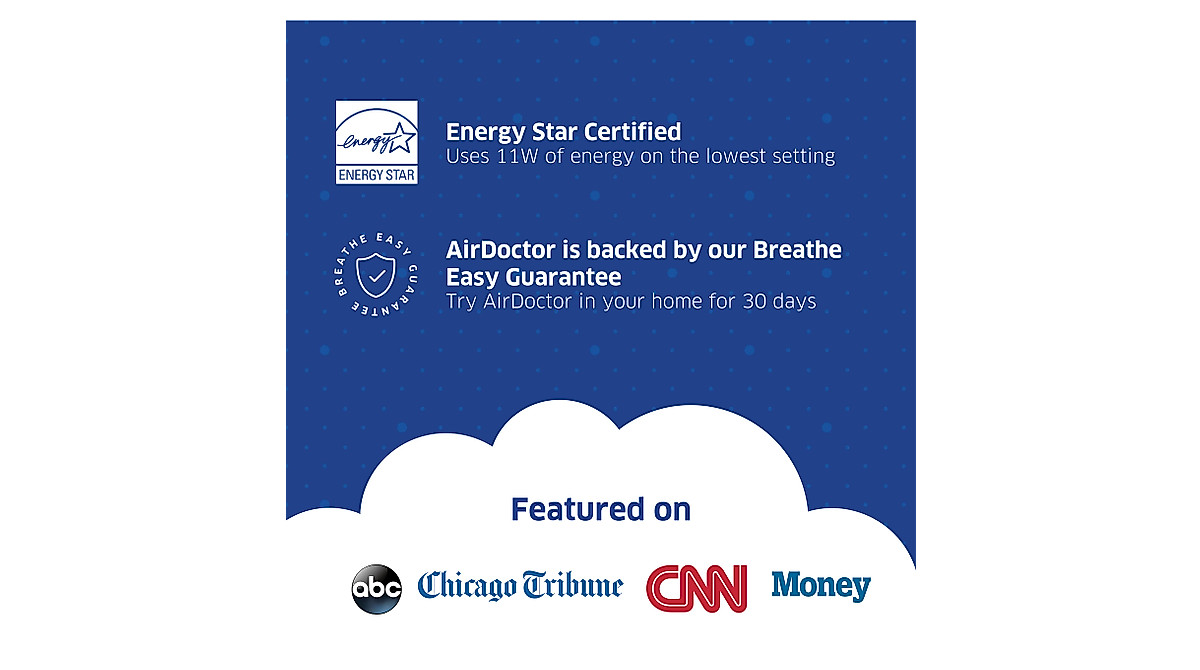 AIRDOCTOR AD2000 Air Purifier for Small & Medium Rooms