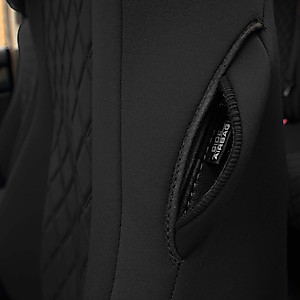 FH Group Custom Fit Seat Covers for 2023-2024 Honda Accord LX Sport Sport SE EX EX-L, Car Seat Covers Full Set, Black Neoprene Seat Covers, Waterproof Car Seat Cover, Honda Accessories