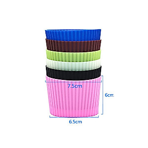 6 Pcs Coffee Cup Sleeves Silicone Glass Bottle Protector Cover Nonslip Tea Cup Mug Sleeves