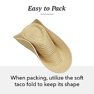 Wallaroo Hat Company – Women’s Bali Fedora – UPF 30+ Sun Protection, Wide Brim, Packable and Adjustable Sizing for Medium Crown Sizes – Fashionable Sun Hat for Everyday Sun Protection (Natural)