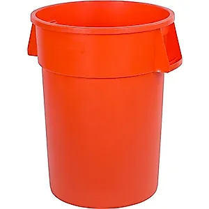 Carlisle FoodService Products 34104424 Bronco Round Waste Container Only, 44 Gallon, Orange