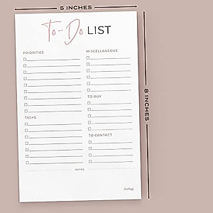 To-Do List Rose Gold Planner Notepad, 5.5 x 8.5 in. (To-Do List)