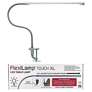 Americanails FlexiLamp Touch XL - LED Table Desk Lamp - Removable Clamp - Adjustable Lighting for Nail Stations - Manicure Table Light - Flexible Arm – 3 Brightness Levels - Touch Sensor - 400 Lumens