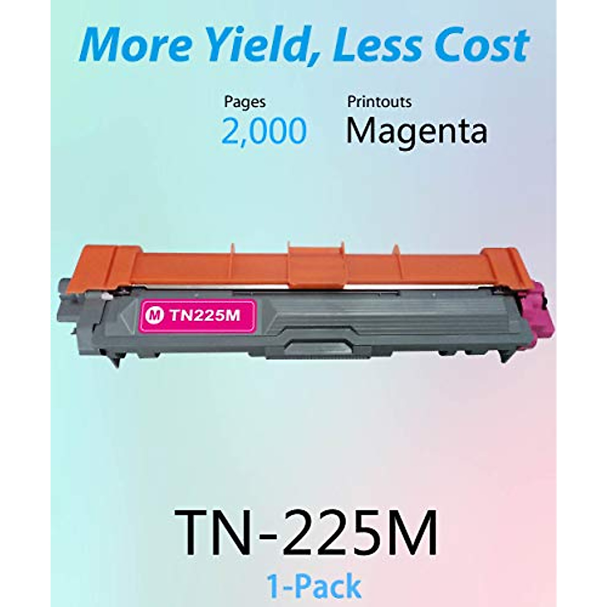 MM MUCH & MORE Compatible Toner Cartridge Replacement for Brother TN-225 TN-225M TN225 TN221 use for HL-3140CW 3150CDW 3170CDW MFC-9130CW DCP-9022CDW Printers (Magenta)