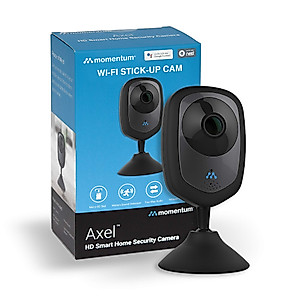 Momentum Axel WiFi Stick Up Security Cloud Cam | Baby Monitoring, Wireless Surveillance, Infrared Night Vision, 2-Way Audio, Live