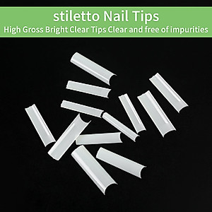 KOXXIAMOQ 240 Pcs Square Nail Tips, natural Extra Long No C Curve XXL Tapered Square Half Cover on Nail Tips Traceless for Acrylic Salon (natural)