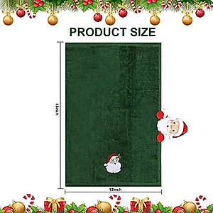SamfuLoge Christmas Hand Towels, 6 Pack Decorative Dish Towels Pure Cotton Towels Christmas Kitchen Towels for Drying, Cleaning, Cooking & Baking, Embroidered Christmas Design Towels Gift Set