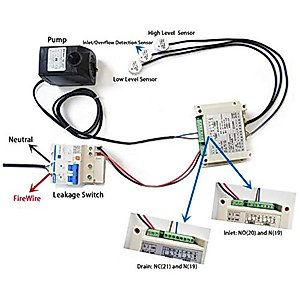 Taidacent Fully Automatic Water Level Controller Water Tank Automatic Filling System Water Pump Controller with Three Non Contact Water Level Sensors