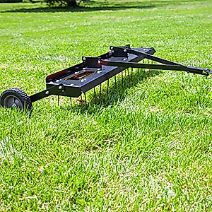 Brinly DT-480BH-A 48" Tow Behind Grass Dethatcher, Removes Thatch from Large Lawns in Less Time