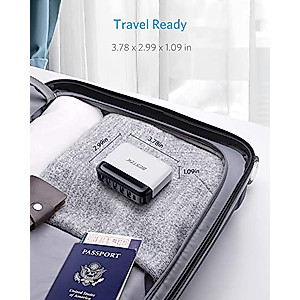 BESTEK Multi Ports USB Car Charger, Fast Charge 86W 9A Quick Charge 3.0 & USB-C PD Car Charger Adapter with Smart Identification for Cell Phones, Tablets and Other USB Devices