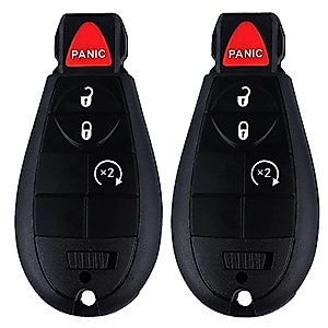 Keyless Entry Remote Control Car Key Fob for Dodge Ram 1500 2500 3500 Truck Pickup 2009-2012 Dodge Charger/Durango/Journey/Challenger/J eep Grand Cherokee/Commander (M3N5WY783X) Pack of 2