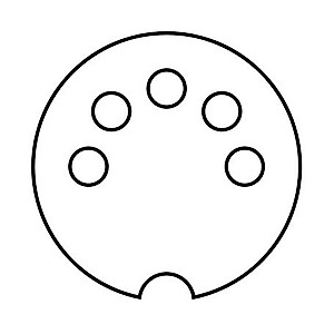 kenable MIDI 5 Pin DIN Plug to 5 Pin DIN Plug Cable 2m (~6 feet) Black