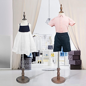 Kid Dress Form, Mannequin Child Display Body Bust Forms Maniki Little Boy Girl, 8-9 Years Old, Brown